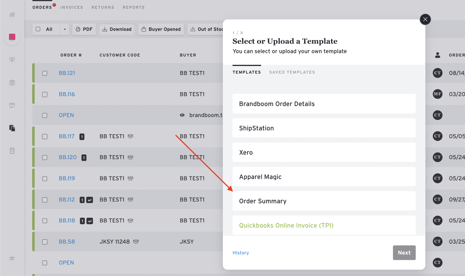 Generate Order Reports